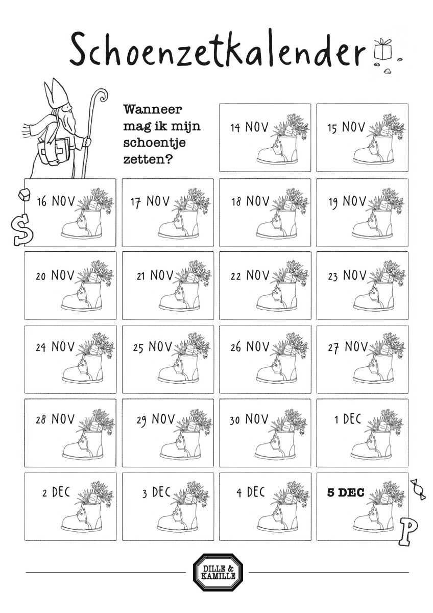 Schoenzetkalender| Dille & Kamille